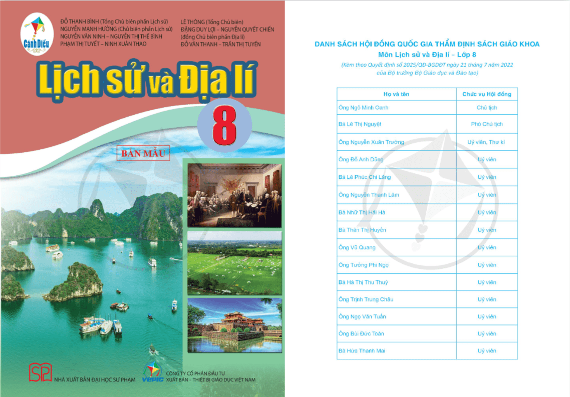 SGK Lịch sử và Địa lí 8 (Bản Mẫu) | Sách Cánh Diều | Trang 0/-1